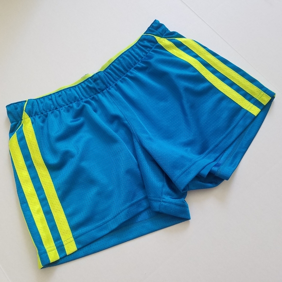 adidas | Shorts | Blue And Yellow Running Shorts | Poshmark